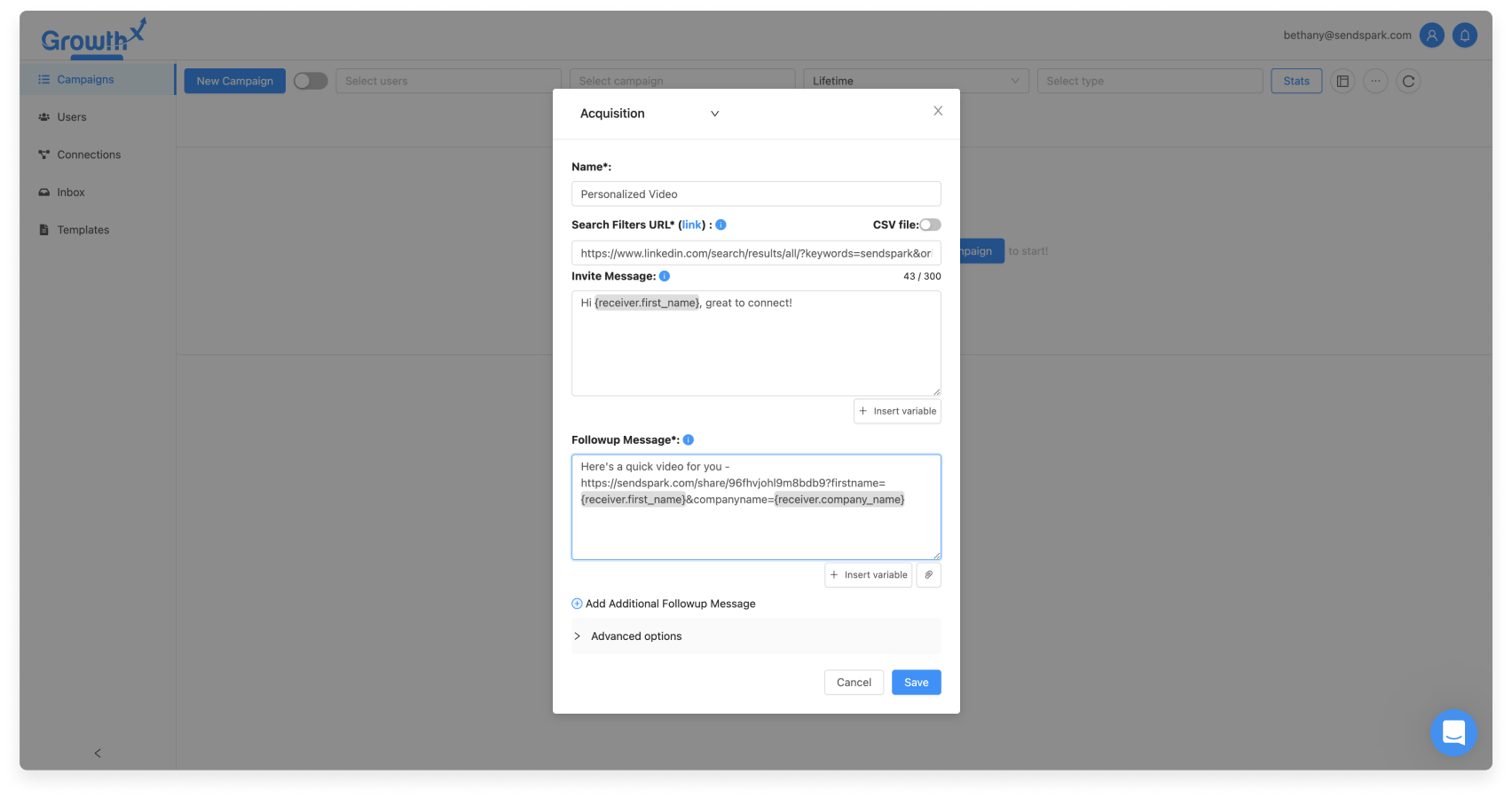 Sendspark Expandi Integration | Personalize Videos at Scale